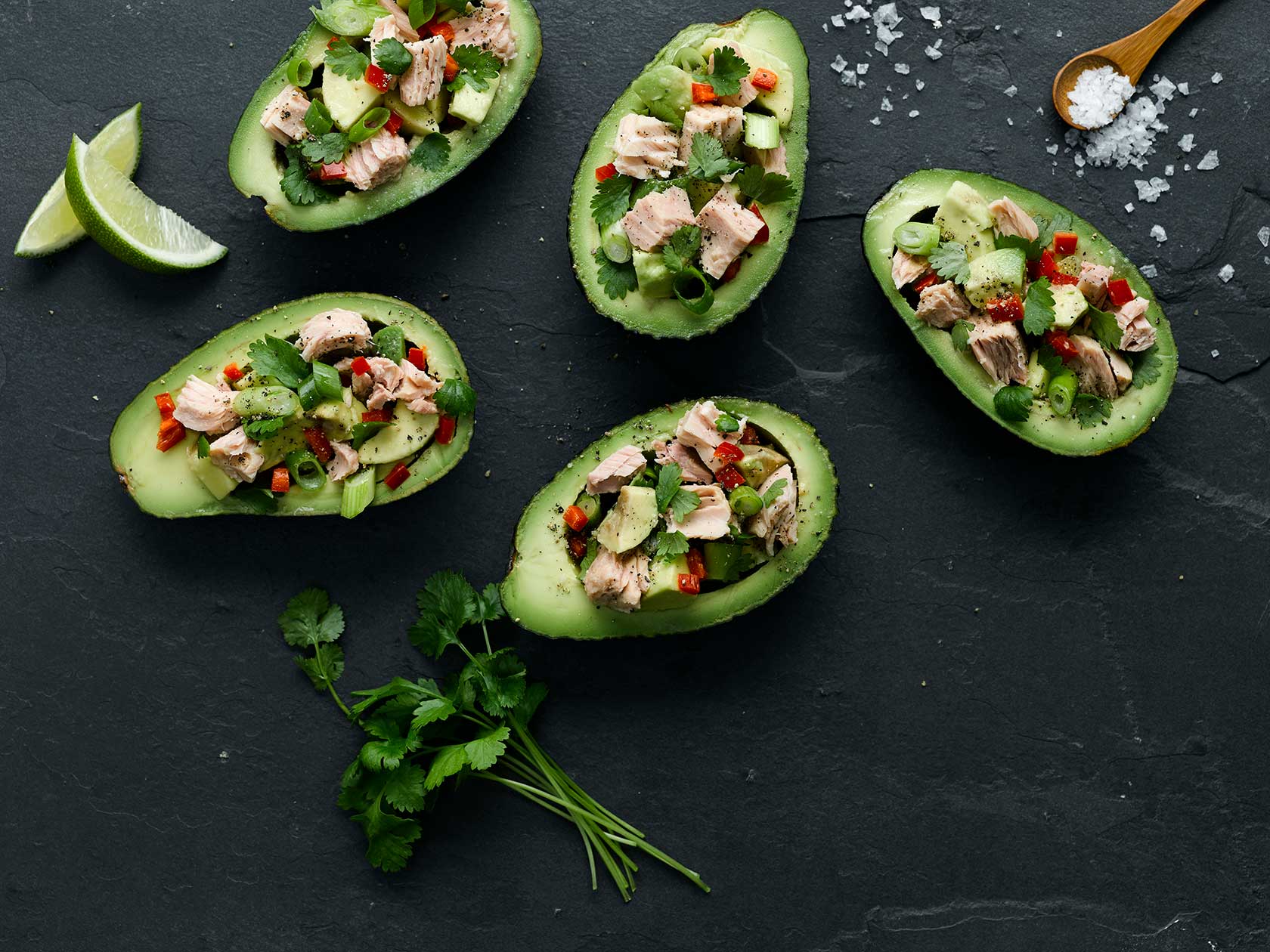 Avocado fylt med tunfisk - Oppskrifter med tunfisk - King Oscar Norway