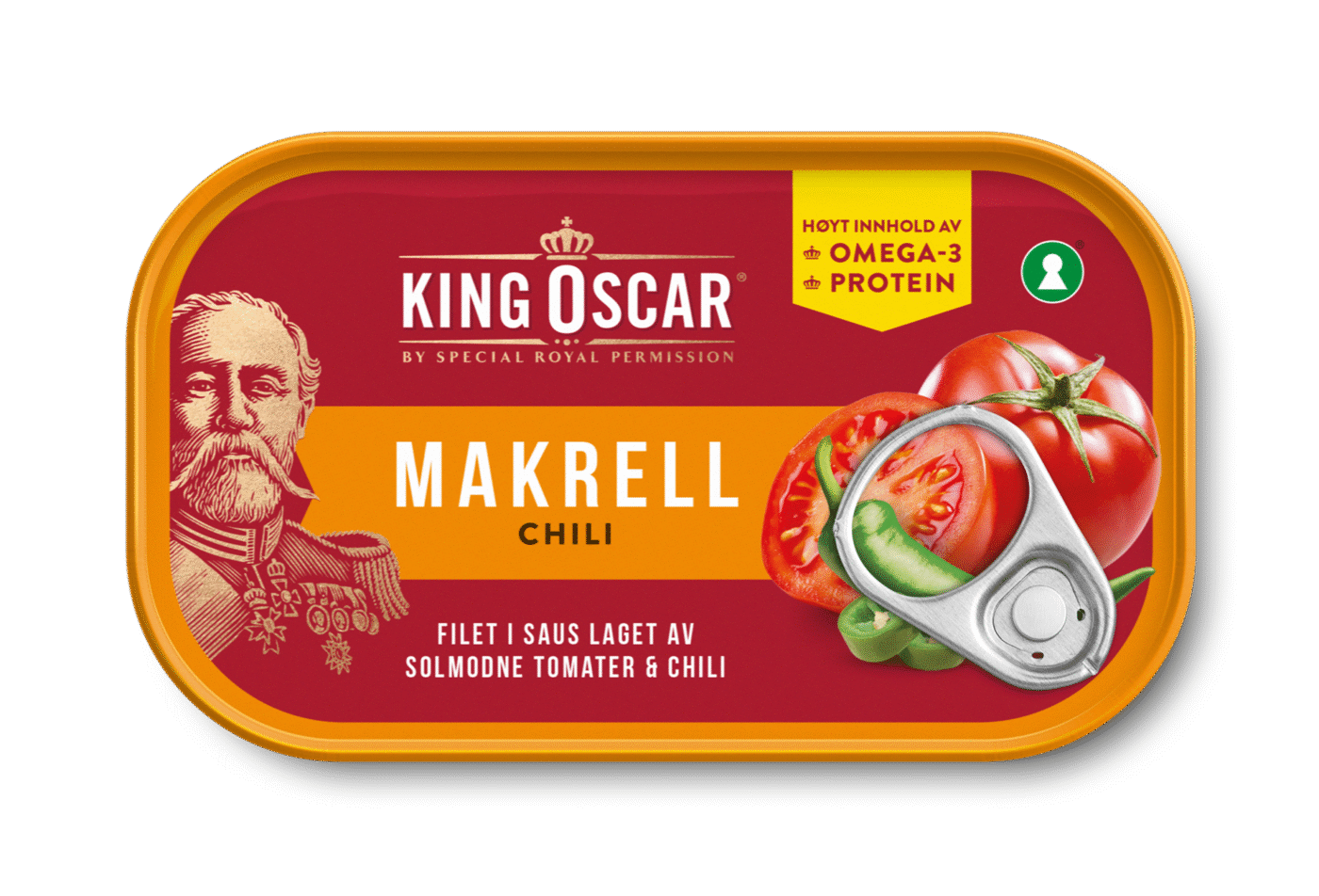 Makrell i tomat med chili 110g - King Oscar Norway